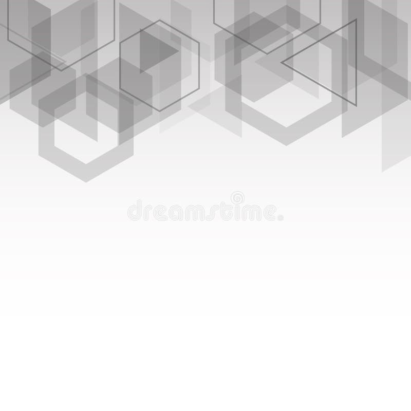 Abstract Gray Cubes Geometric Shape Background Stock Vector ...