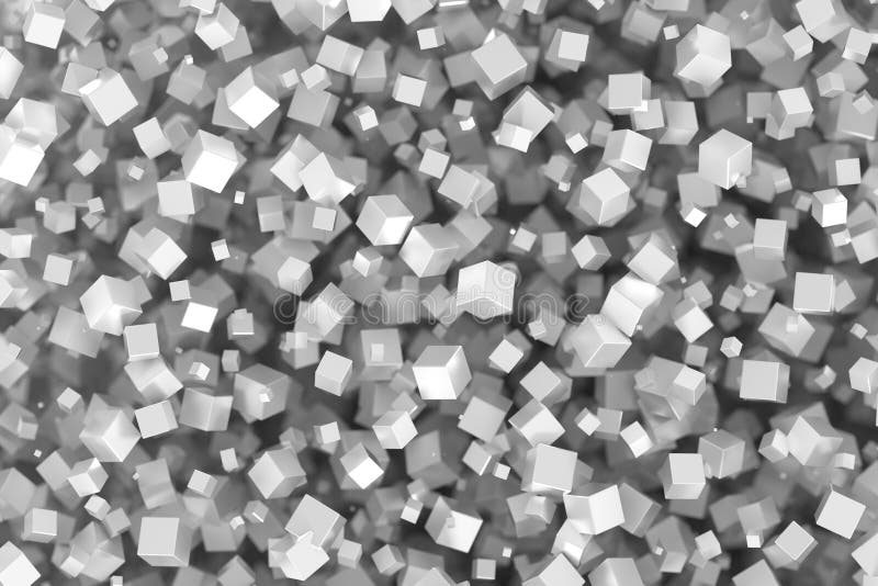Abstract Gray Cubes Three Dimensional Background Stock Illustration ...