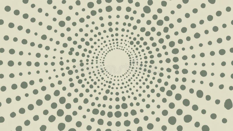 Abstract Gray Dots Concentric Pattern on Beige Background Stock ...