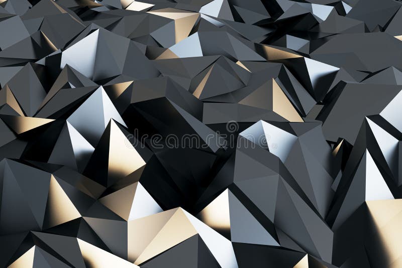 Abstract Gray Geometric Crystal Background. Landing Page and Design ...