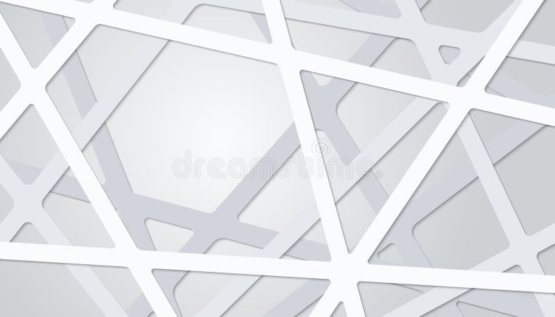 Abstract Gray Geometric Shape and Shadow Design Elements on White ...