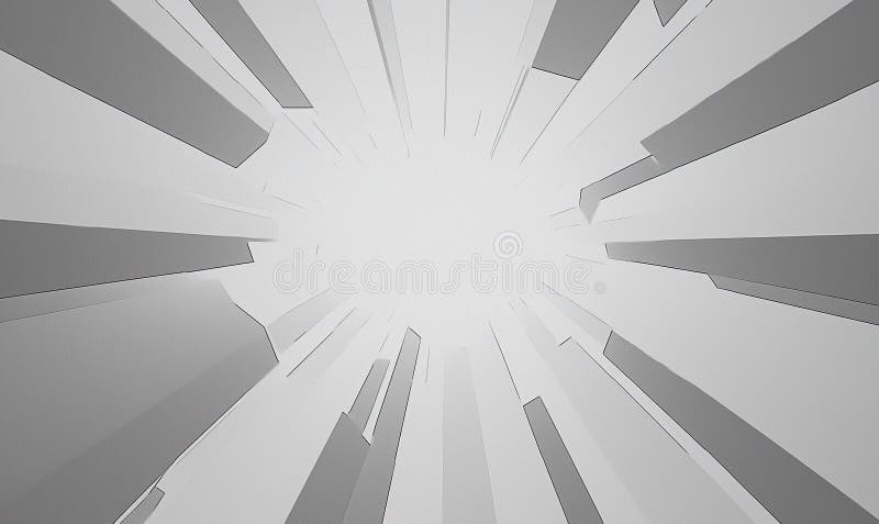 Abstract Gray Geometric Shapes Converging Towards Bright Center, Ideal ...