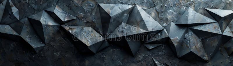 Abstract Gray Geometric Shapes in a Dark, Textured Background Stock ...