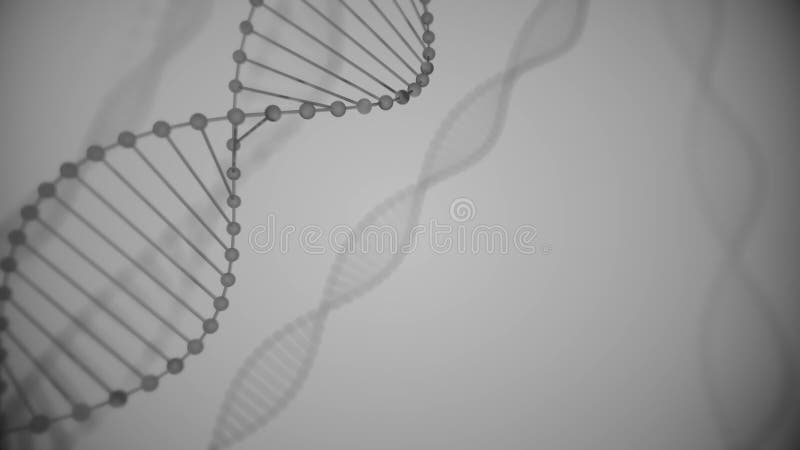 Abstract Gray Glittering DNA Double Helix with Depth of Field ...