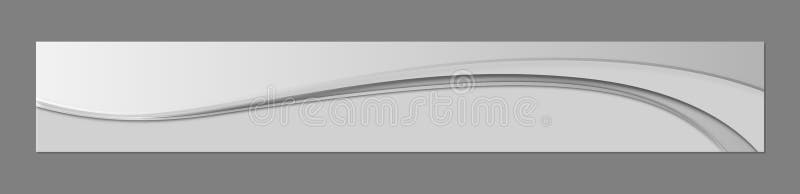 Abstract Gray Banner Design with Wave Stock Vector - Illustration of ...