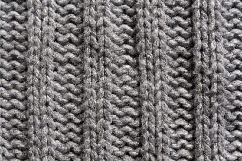 Abstract Gray Knitting Texture Close-up. Stock Photo - Image of ...