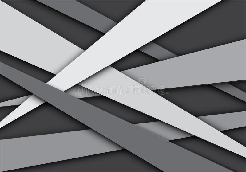 Abstract Gray Line Overlap Design Modern Creative Background Vector ...
