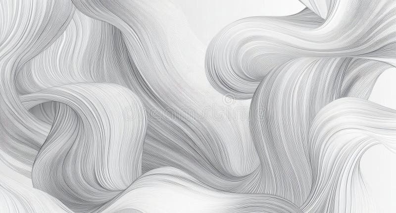 Abstract Gray Lines Flow in a Curvy, Modern Art Style and Elegant ...
