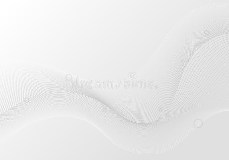 Abstract Gray Lines Wavy Pattern Decorative on Gradient White Template ...