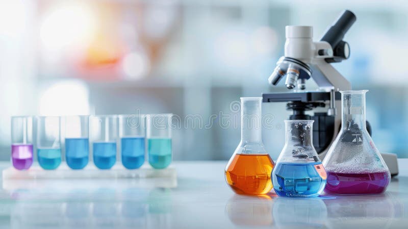 Abstract Gray Medical Background with Blurred Interior of Laboratory ...