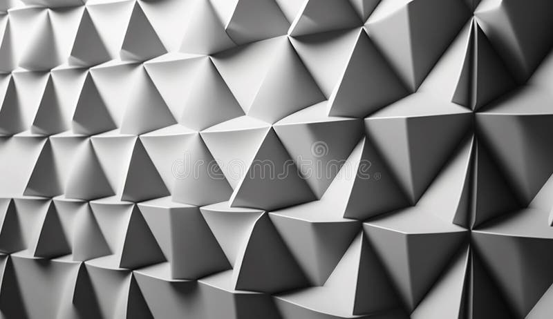 Abstract Gray Pyramid Texture: Geometric 3D Design Stock Illustration ...