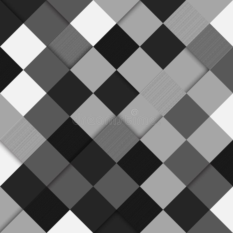 Abstract Gray Rectangle Seamless Pattern Background. Vector ...