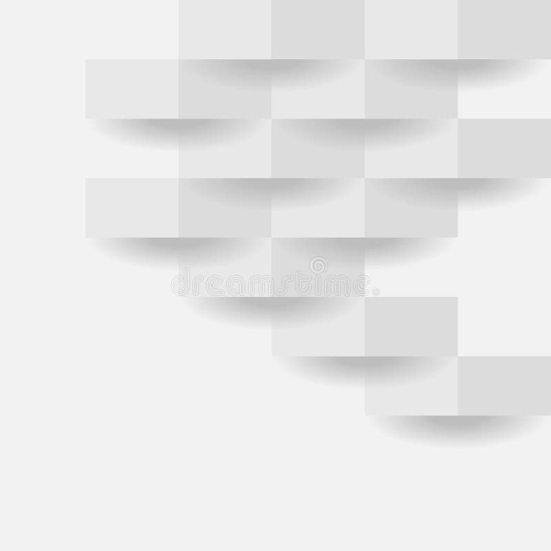 Gray Rectangles with Shadow on White. Abstract Black Rectangles with ...