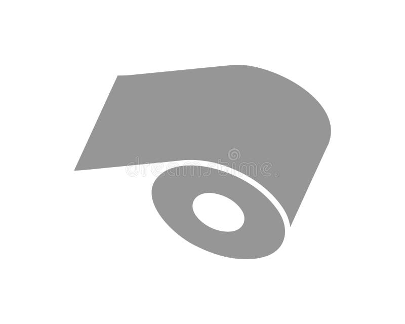 Abstract Gray Roll Icon. Perfect for Concepts of Packaging, Production ...