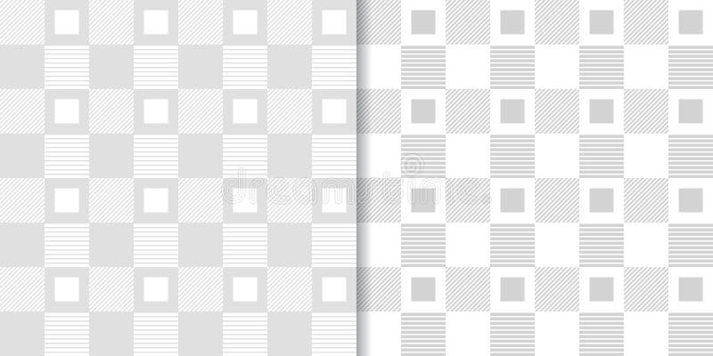 Abstract Gray Seamless Pattern Set. Geometric Shape Stock Vector ...