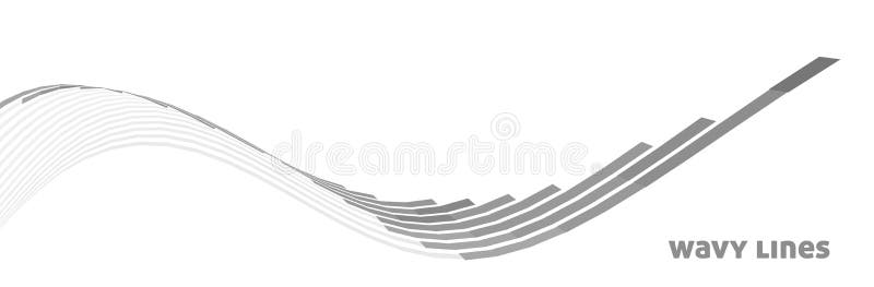 Abstract Gray Tech Wave by Wavy Lines. Vector Stock Vector ...