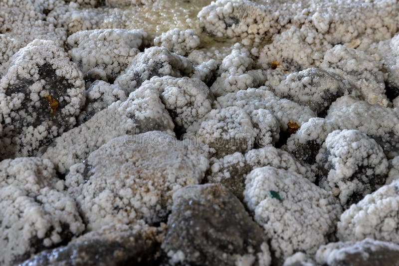 Abstract Gray Texture of Natural, Raw Salt in an Underground Salt Mine ...