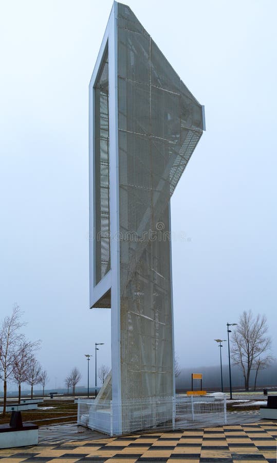 Abstract Gray Tower in a Country Park Stock Image - Image of fantastic ...