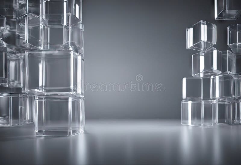 Abstract Gray Transparent Cube Background Stock IllustrationBackgrounds ...