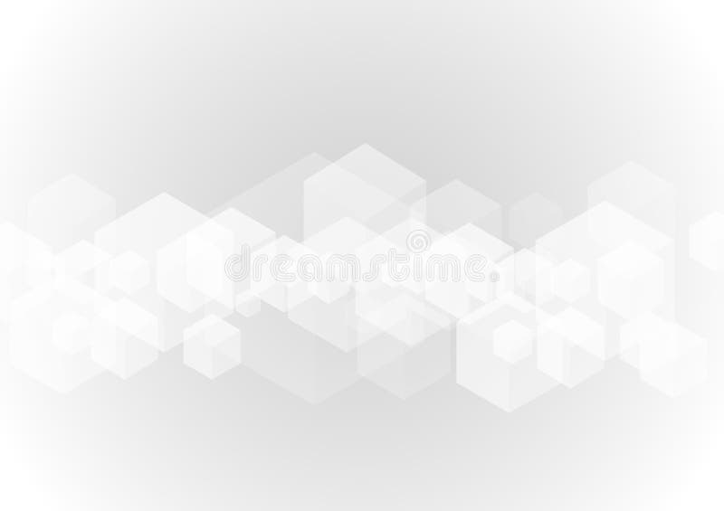 Abstract Gray Transparent Geometric Shape Design Element on White ...