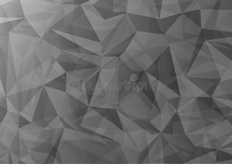 Abstract Gray Triangle Shapes Overlap on Dark Background Stock Vector ...