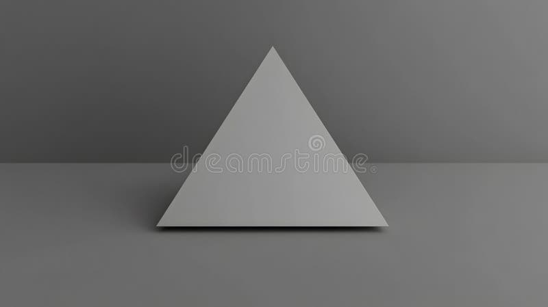 Abstract Gray Triangular Pyramid Minimalist 3D Good Resolution Stock ...