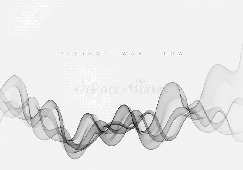 Abstract Gray Wave Background.Transparent Gray Wave, Design Element ...