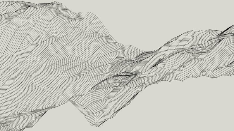 Abstract Gray Wave Geometric Frequency Shiny Wave with Lines and Smooth ...