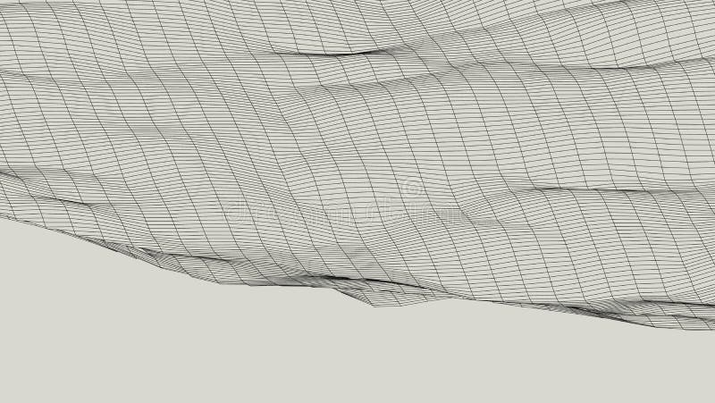 Abstract Gray Wave Geometric Frequency Shiny Wave with Lines and Smooth ...