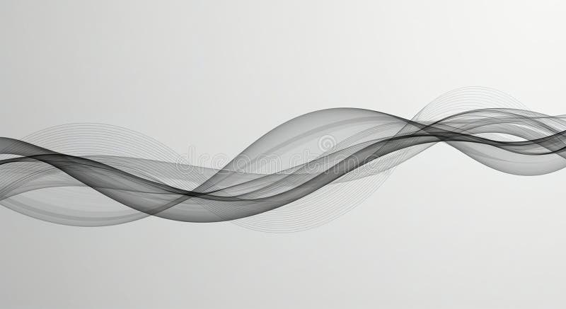 Abstract Gray Waves - Data Stream Concept. Gray White Presentation ...