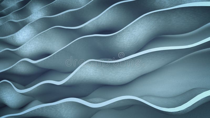 Abstract Gray Wavy Shapes 3D Render Illustration Stock Illustration ...