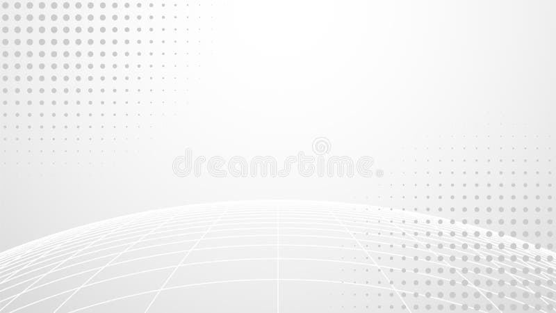 Abstract Gray White Background. Curved White Grid on Gradient Backdrop ...
