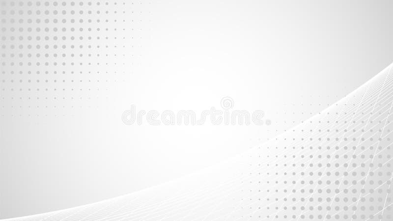 Abstract Gray White Background. White Curved Grid on Gradient Backdrop ...