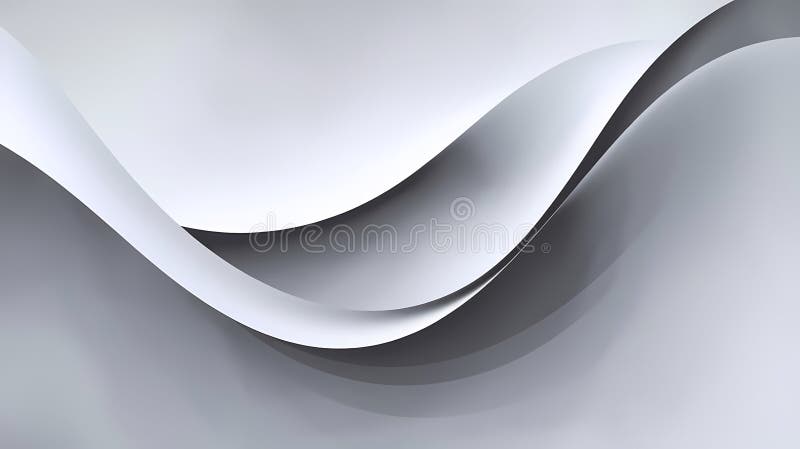 Abstract Gray and White Flowing Wave Pattern with Smooth Textures Stock ...