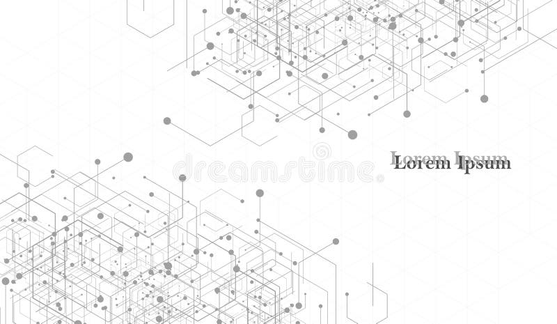Abstract Gray White Hexagon, Network Image, Geometric Background ...