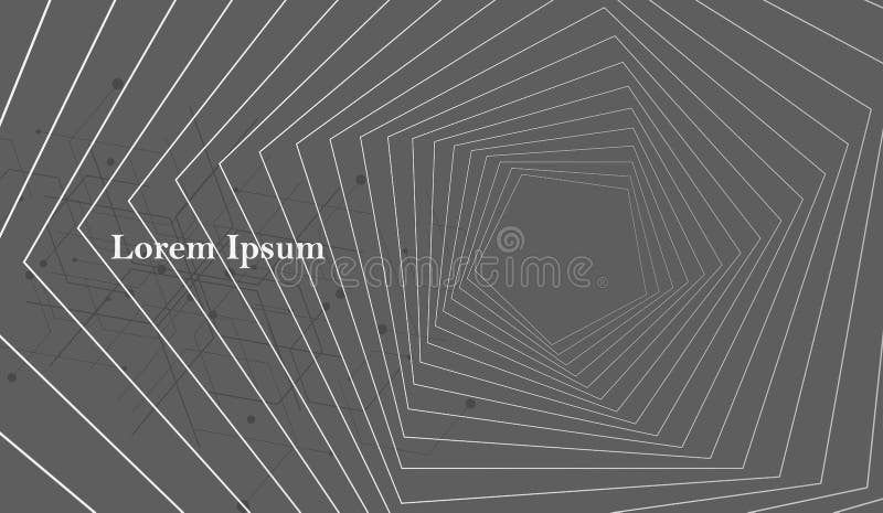 Abstract Gray White Pentagon, Network Concept, Geometric Pattern ...