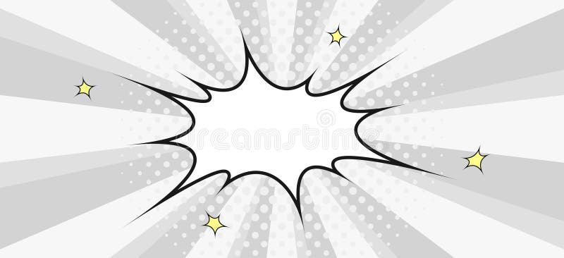 Abstract Gray White Sun Rays. Retro Styled Comics Book Background ...