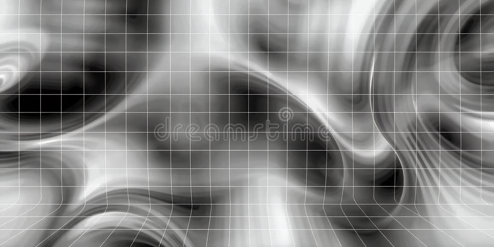 Abstract Grayscale Background with Flowing Patterns and Superimposed ...
