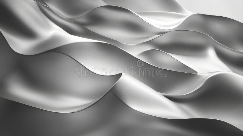 Abstract Grayscale Fabric Texture with Soft Waves Stock Illustration ...