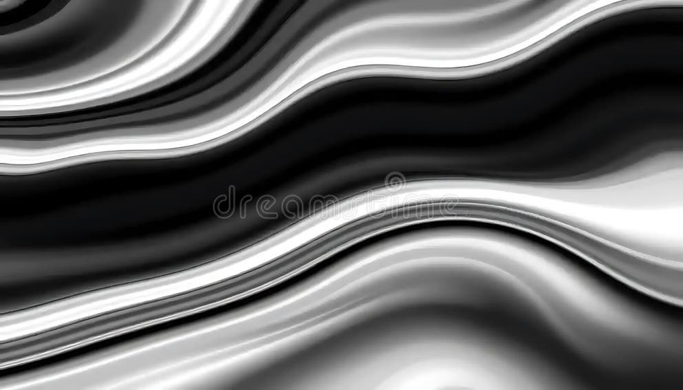 Abstract Grayscale Flowing Wave Design Pattern Stock Illustration - Illustration of flowing ...