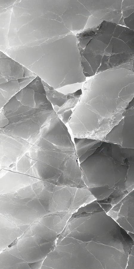 Abstract Grayscale Fractured Mountain Terrain Stock Illustration ...