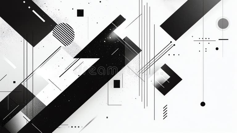 Abstract Grayscale Geometric Background Texture Sharp Lines Design ...
