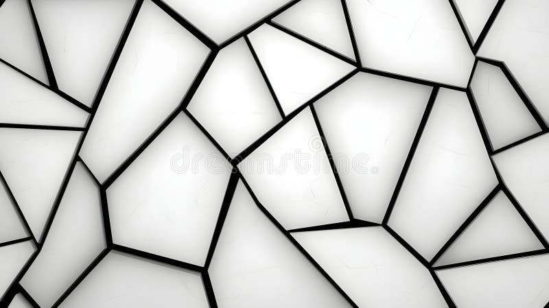 Abstract Grayscale Geometric Pattern with Irregular Polygons Stock ...