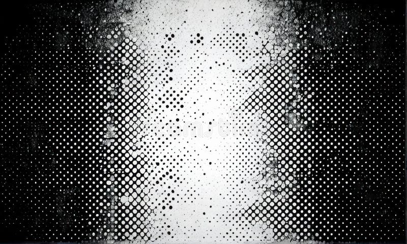 Abstract Grayscale Pixelated Texture with Bright Center and Dark Edges ...