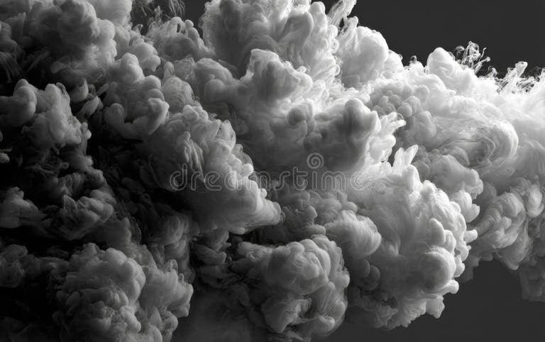 Abstract Grayscale Smoke Cloud Background Stock Illustration ...