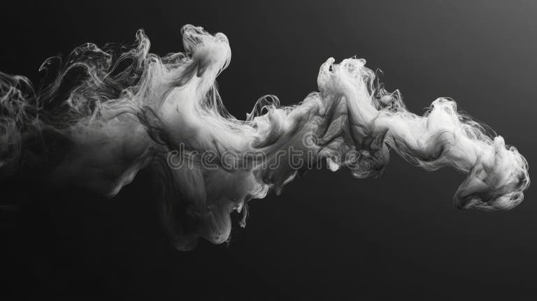 Abstract Grayscale Smoke Cloud Design Stock Illustration - Illustration ...