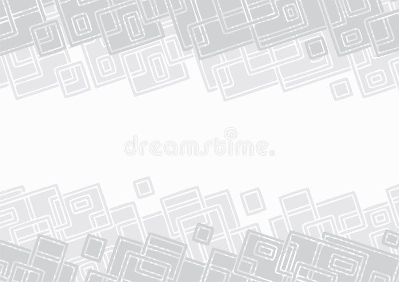 Abstract Grayscale Square Shapes Border Background. Stock Vector ...