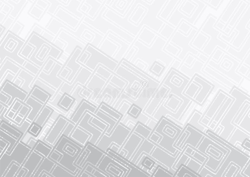 Abstract Grayscale Squares & Lines Shapes Layers Background. Stock ...