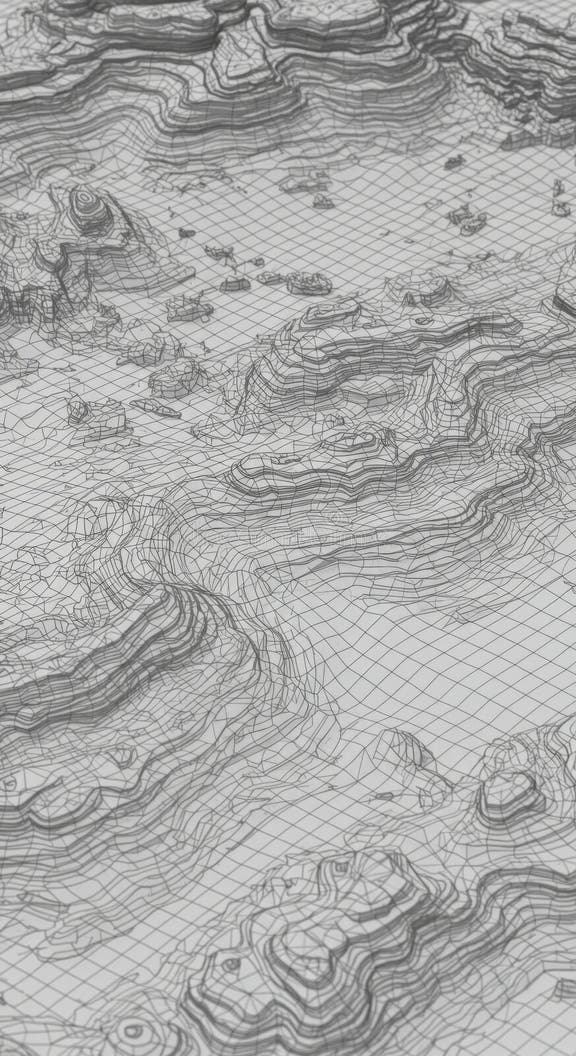 Abstract Grayscale Topographic Texture Background Stock Illustration ...