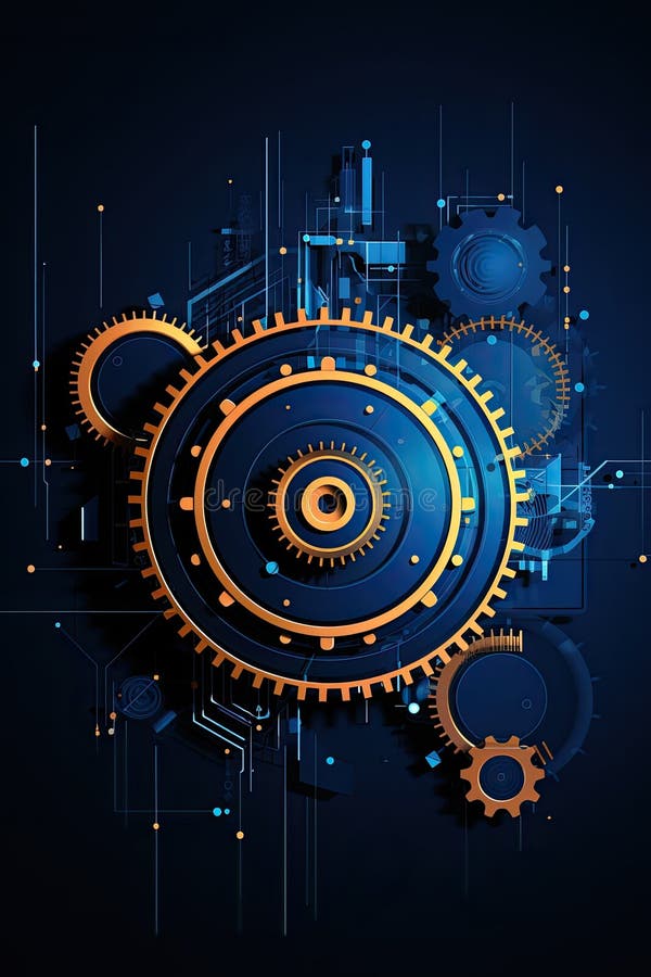 Abstract Great Mechanical Background Stock Illustration - Illustration ...
